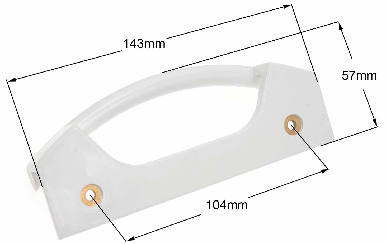 Χειρολαβή πόρτας λευκή ψυγείου BOSCH