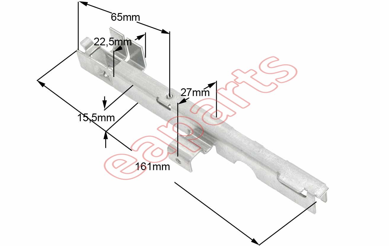 Υποδοχή ράουλο - δεξί μεντεσέ πόρτας κουζίνας AEG / ZANUSSI ...