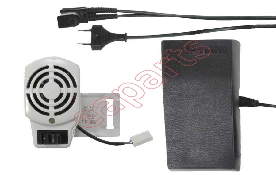 Μοτέρ ραπτομηχανής 220Volt, 80Watt κομπλέ με ιμάντα και πεντάλ SINGER ...