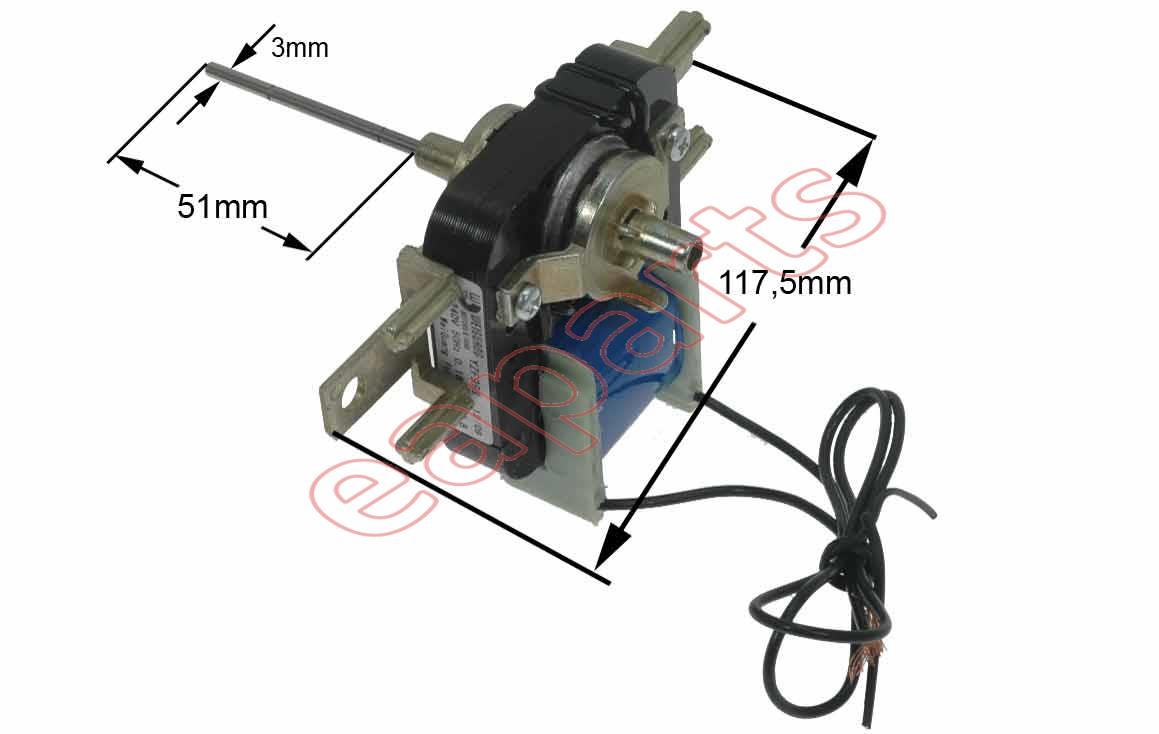 Μοτέρ ανεμιστήρα 110volt, 2800rpm + σετ προσαρμογής, ψυγείου ...