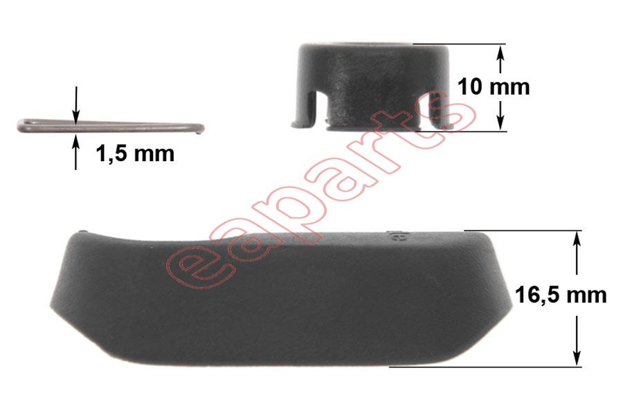 Πλήκτρο κομπλέ ρύθμισης τηλεσκοπικού σωλήνα σκούπας MIELE original