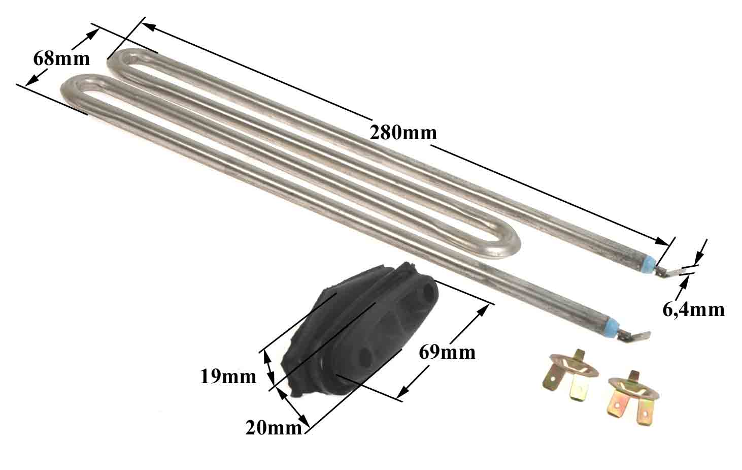 Αντίσταση 110volt, 1500watt με Φλάντζα χωρίς θέση για αισθητήριο ...
