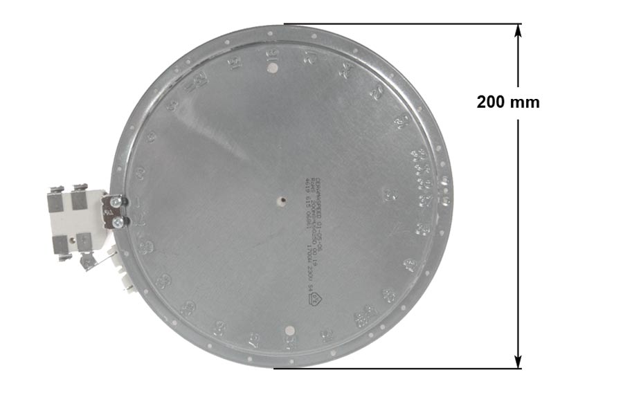 Εστία κεραμική 1700 / 1800watt, 220volt, Φ200mm με 4 άκρα ΓΕΝΙΚΗΣ ΧΡΗΣΗΣ