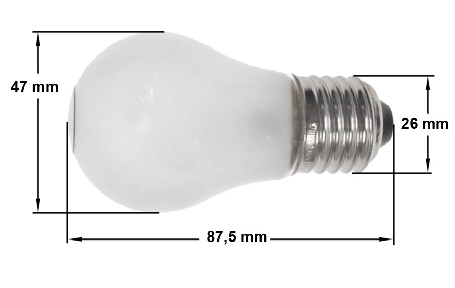 Λαμπτήρας φωτισμού 220volt, 40watt, E27 βιδωτός ψυγείου original