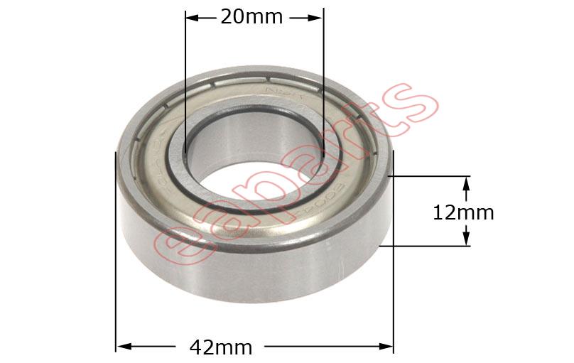 Ρουλεμάν κλειστού τύπου 2RS 6004 20mm X 42mm X 12mm