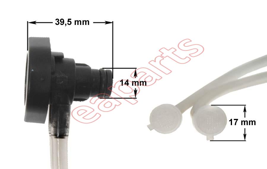 Επιλογέας εισόδου νερού κομπλέ με 2 σωληνάκια σκούπας DELONGHI PENTA ...