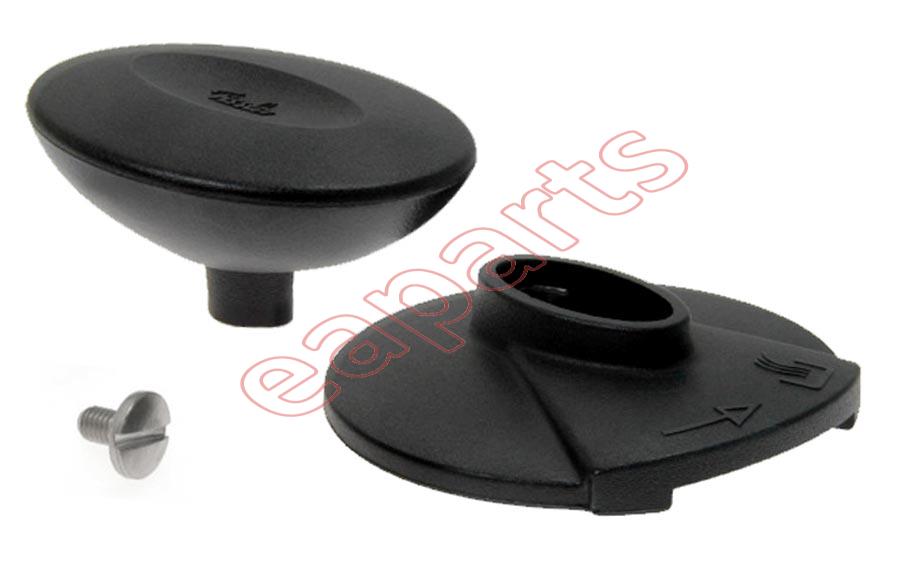 Λαβή με ροζέτα μαύρη, καπακιού κατσαρόλας / τηγανιού FISSLER SOLAR ...