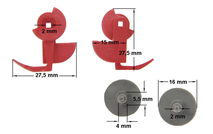 Στηρίγματα σετ 2 τεμαχίων φίλτρου απορροφητήρα NEFF / SIEMENS / BOSCH ...