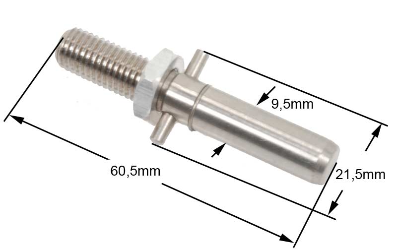 Άξονας πείρος, Φ 9,5mm στερέωσης εξαρτημάτων ανάδευσης μίξερ KENWOOD ...