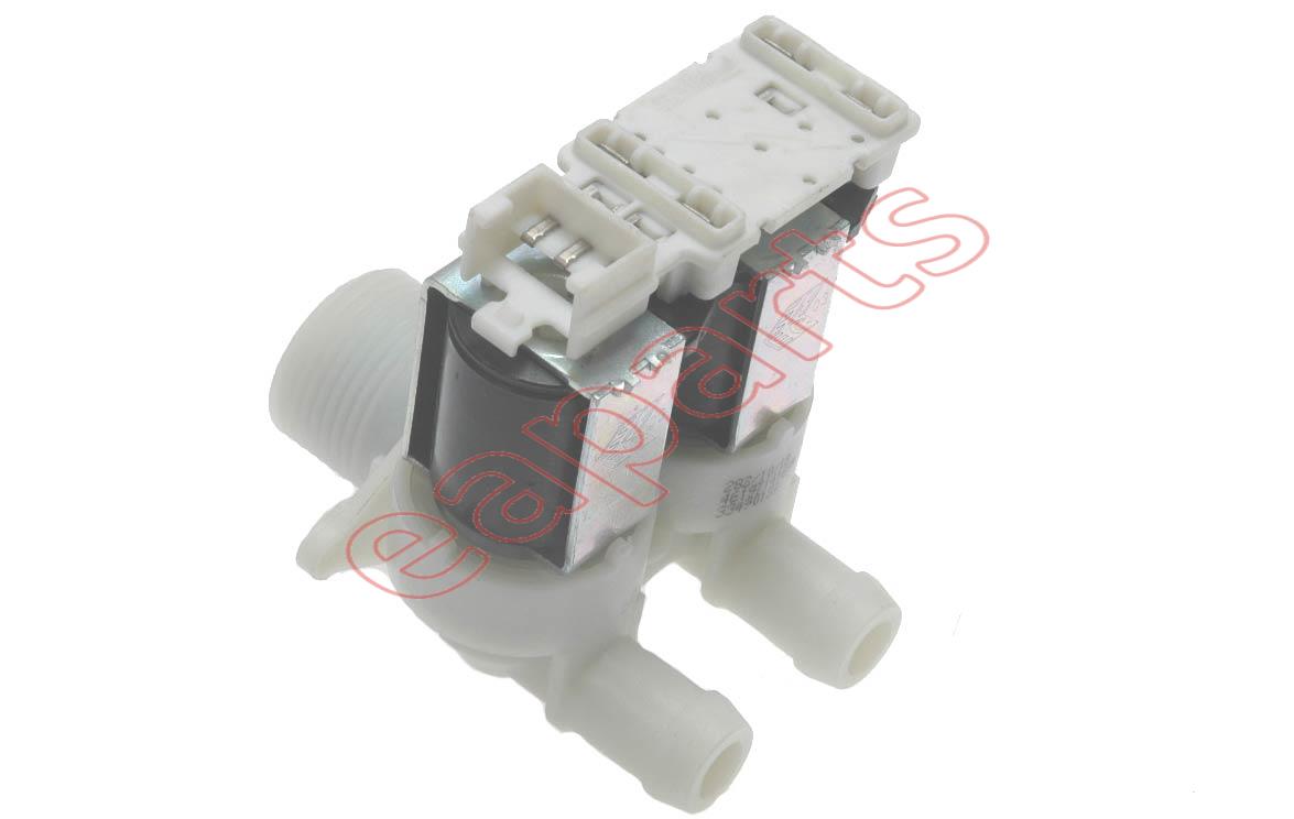 Βαλβίδα 220V διπλή ευθεία με φις Φ14 νερού πλυντηρίου ρούχων WHIRLPOOL ...