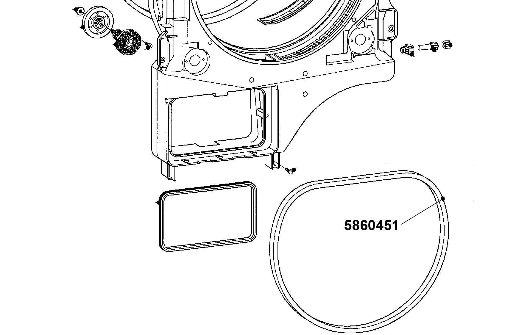 Λάστιχο στεγανοποίησης κάδου στεγνωτηρίου ρούχων MIELE original