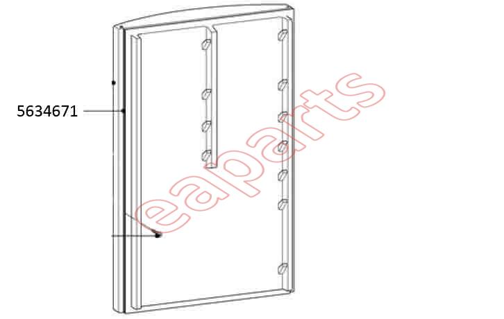Λάστιχο στεγανοποίησης πόρτας συντήρησης ψυγείου MIELE original