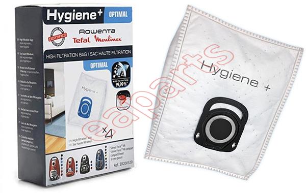 Σακούλα συνθετική σετ 4 τεμάχια HYGIENE σκούπας Rowenta Original