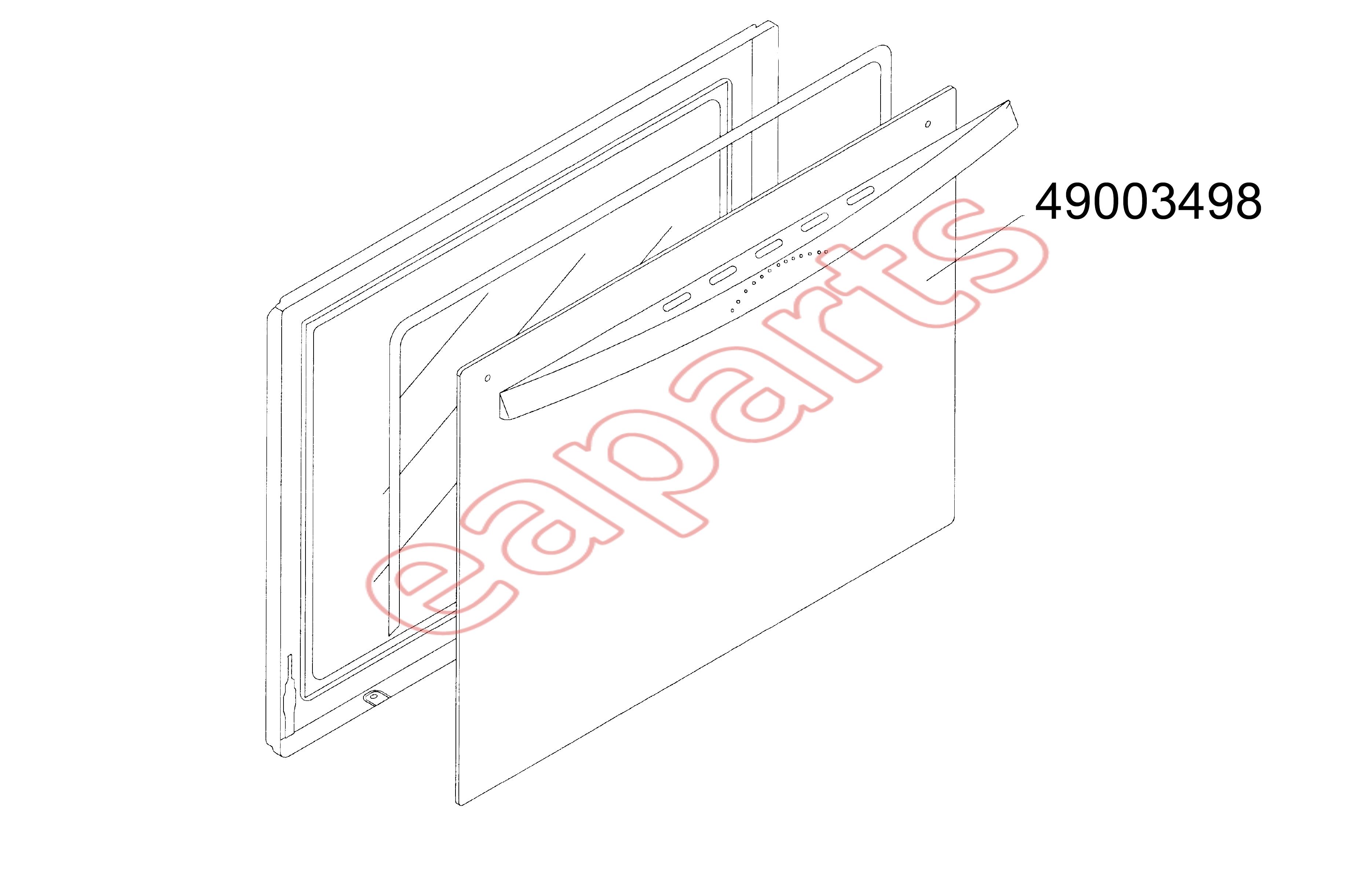 Εξωτερικό κρύσταλλο πόρτας κουζίνας CANDY / KORTING original