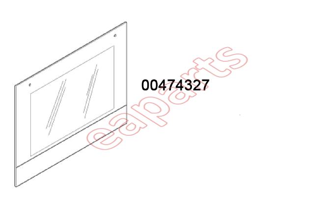Εξωτερικό κρύσταλλο πόρτας κουζίνας BOSCH original