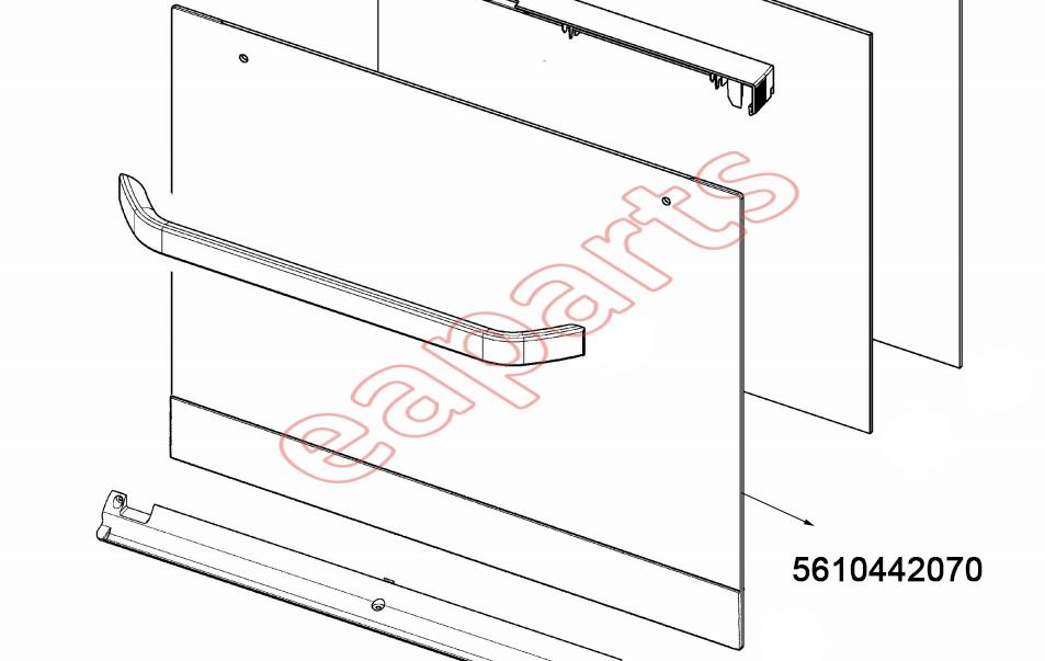 Κρύσταλλο εξωτερικό πόρτας κουζίνας ZANUSSI original