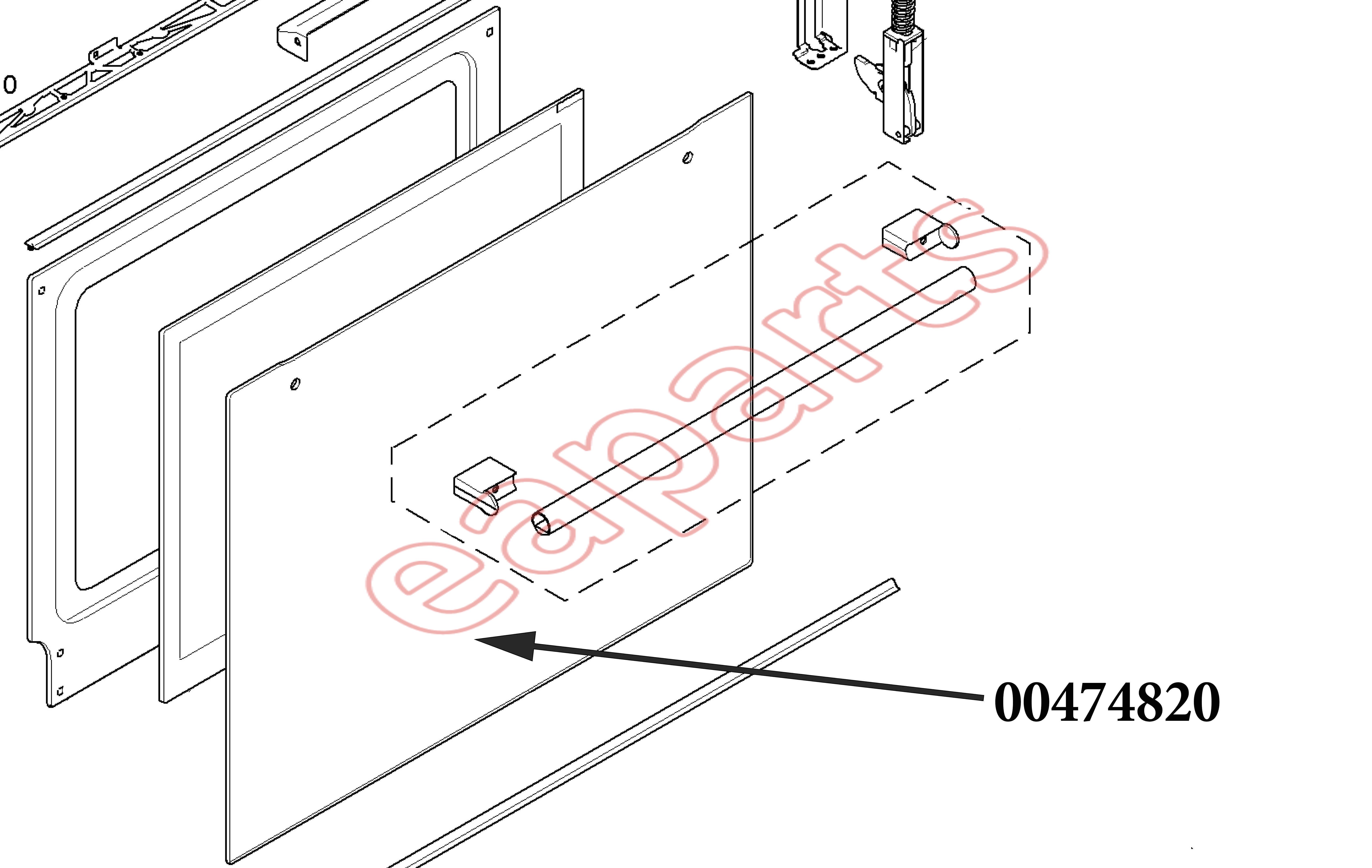 Εξωτερικό κρύσταλλο πόρτας κουζίνας SIEMENS original