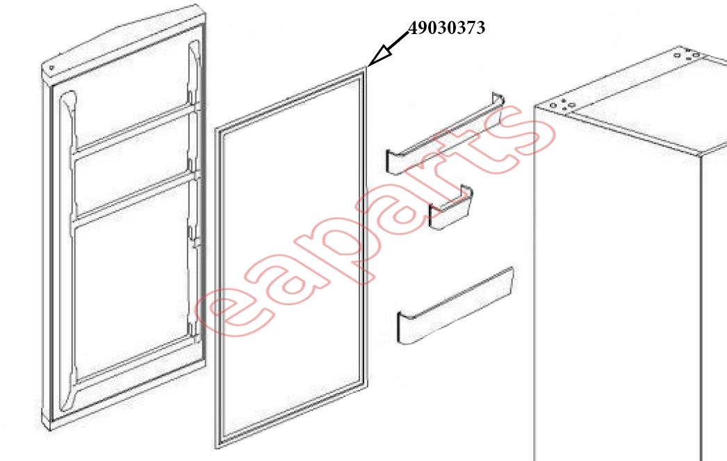 Λάστιχο πόρτας συντήρησης ψυγείου CANDY / HOOVER original
