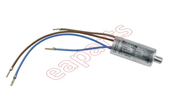 Πυκνωτής αντιπαρασιτικός 0,1μF +2 x 2500pF 1,5 mH, κυλίνδρου MIELE original