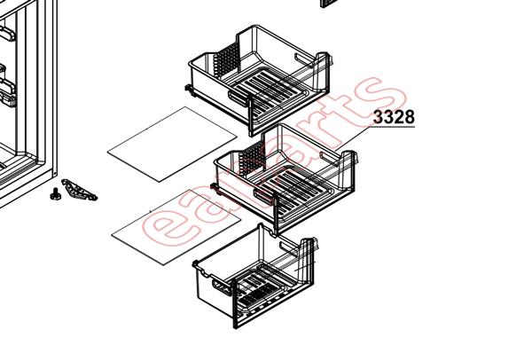 Συρτάρι άνω και μεσαίο κατάψυξης ψυγείου GRUNDIG original