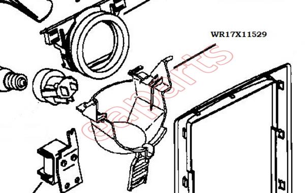 Χωνί εξόδου πάγου ψυγείου GENERAL ELECTRIC original